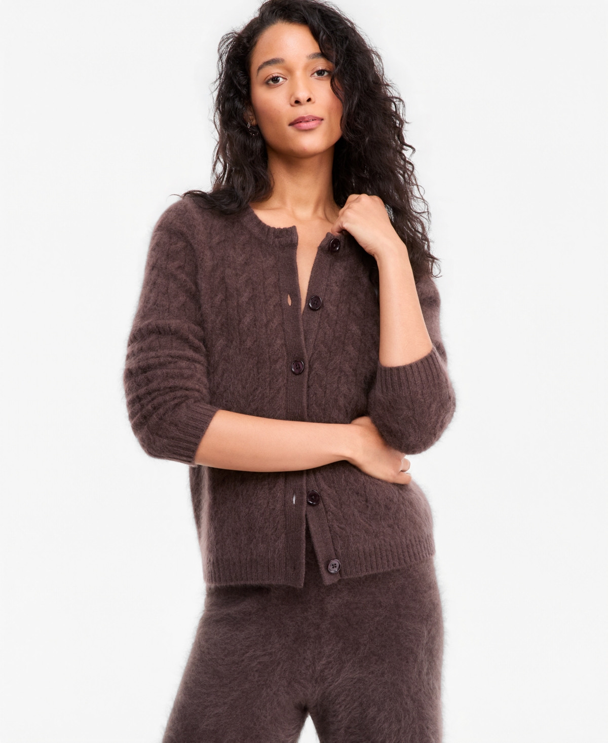 Click here for Charter Club Womens 100 Cashmere Brushed Cable-Kni... prices
