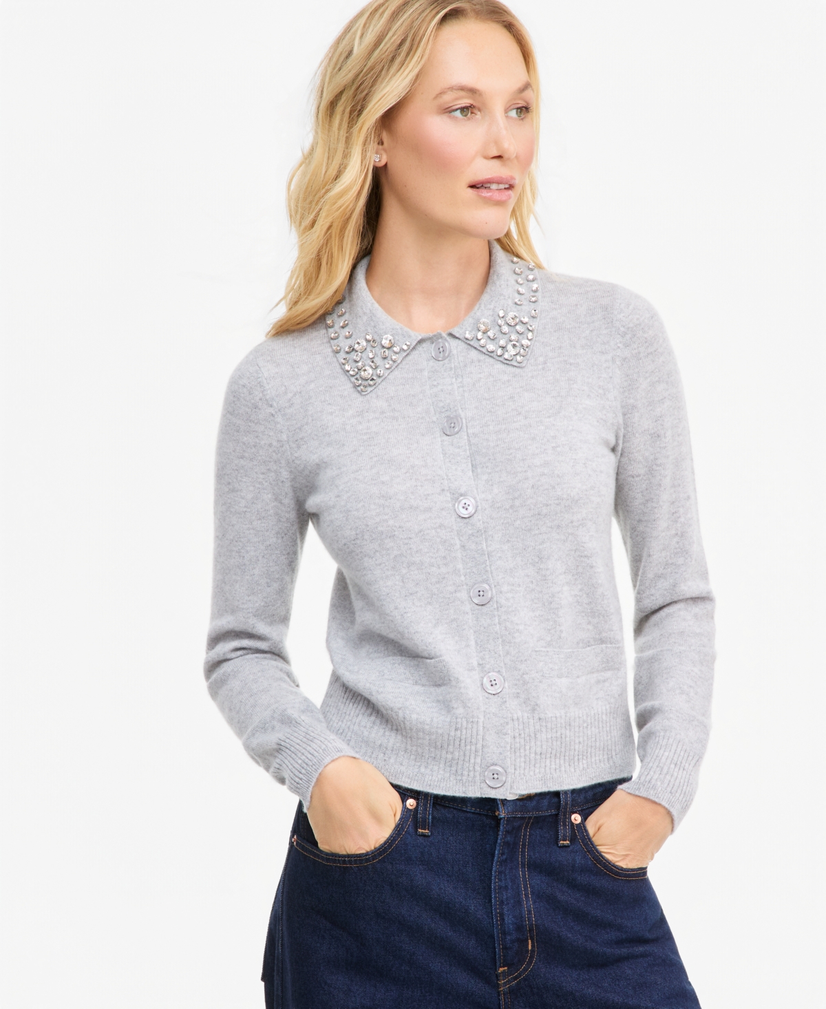 Click here for Charter Club Womens Cashmere High-Rib Embellished... prices
