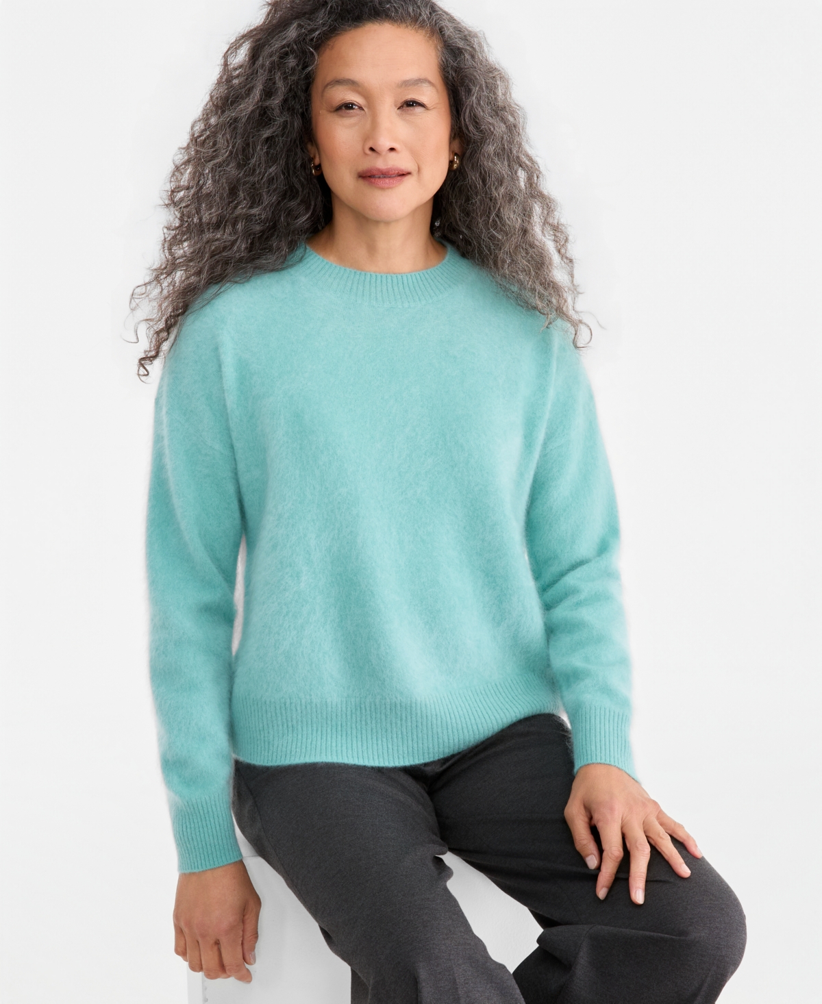 Click here for Charter Club Womens 100 Cashmere Brushed Crewneck... prices