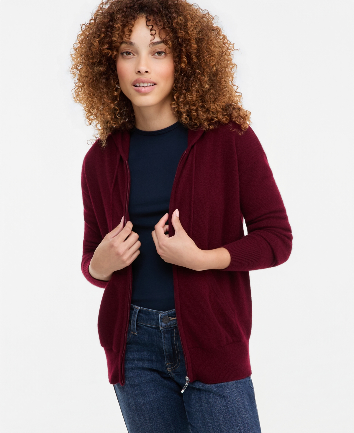 Click here for Charter Club Petite Cashmere Long-Sleeve Zip-Front... prices