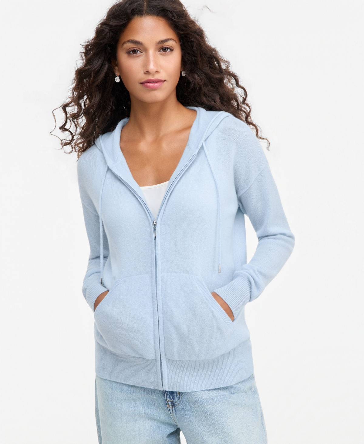 Click here for Charter Club Petite Cashmere Long-Sleeve Zip-Front... prices