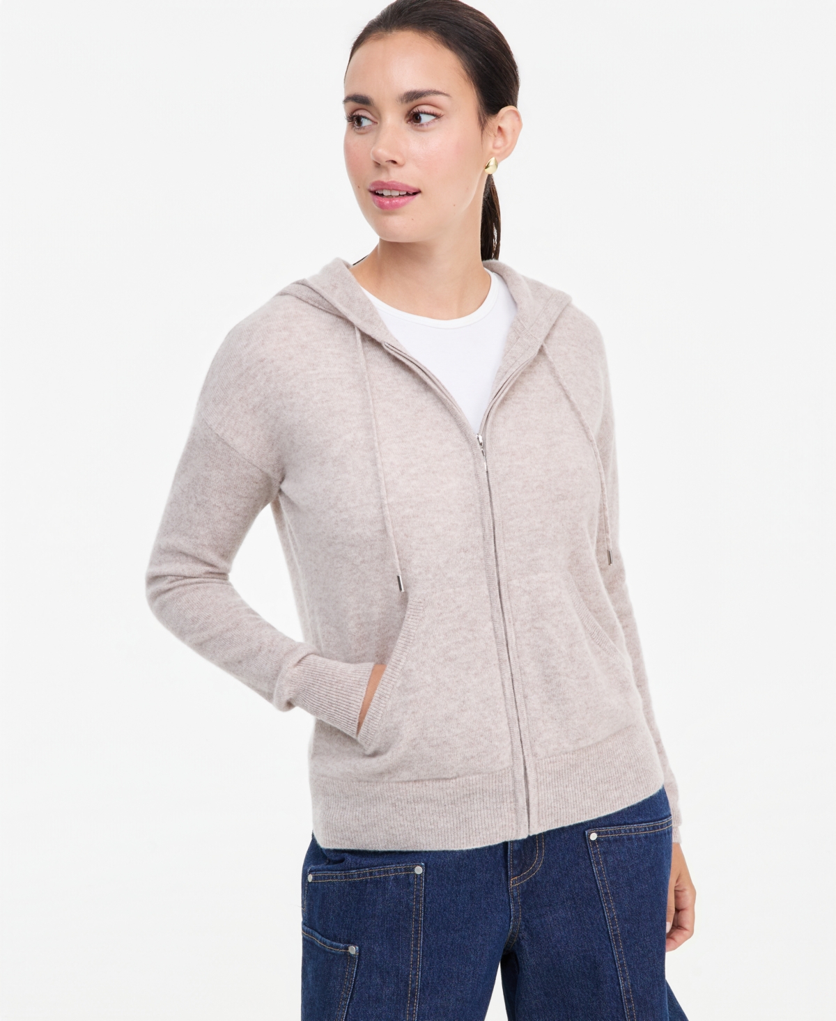 Click here for Charter Club Petite Cashmere Long-Sleeve Zip-Front... prices