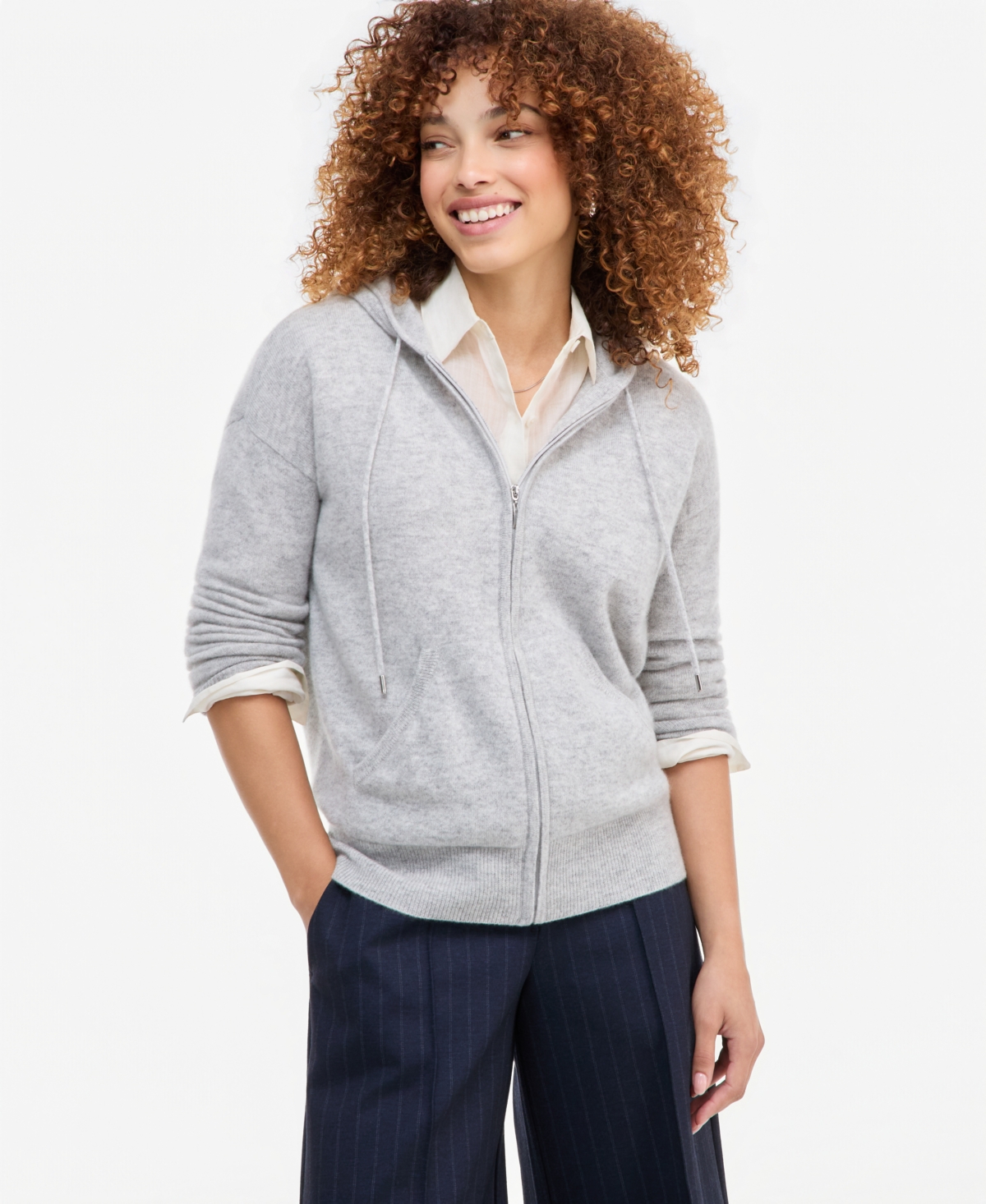 Click here for Charter Club Petite Cashmere Long-Sleeve Zip-Front... prices