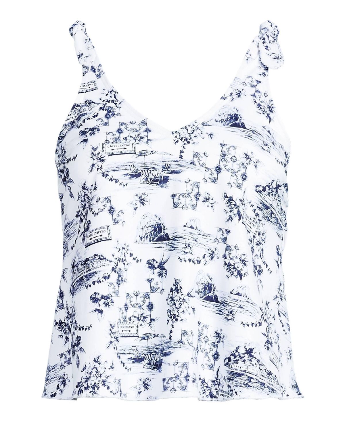 Click here for Lands End Womens D-Cup Tie Shoulder Flutter Tankin... prices