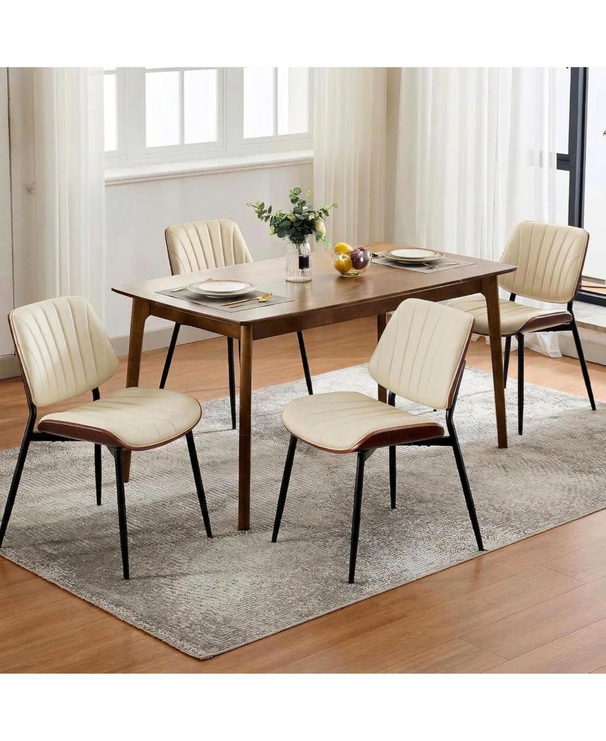 Click here for gaomon Set of 4 Dining Chairs - Mid Century Modern... prices