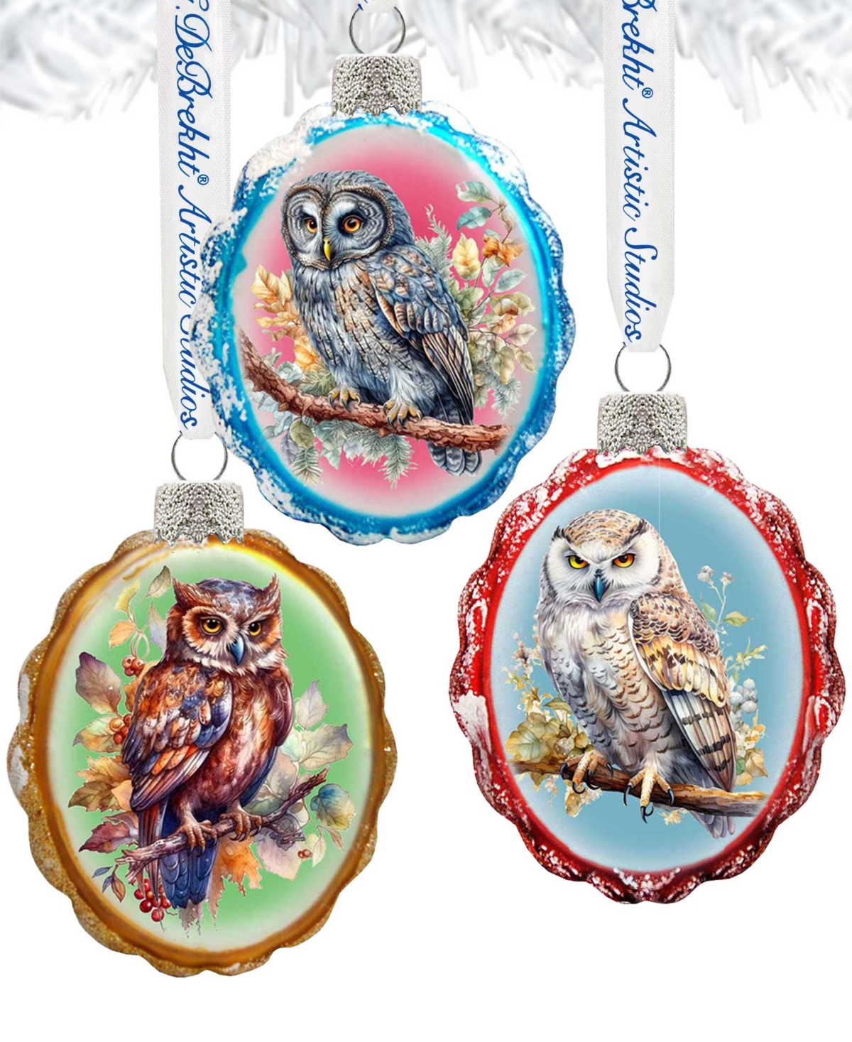 Click here for Designocracy Wise Owls Keepsake Mercury Christmas... prices