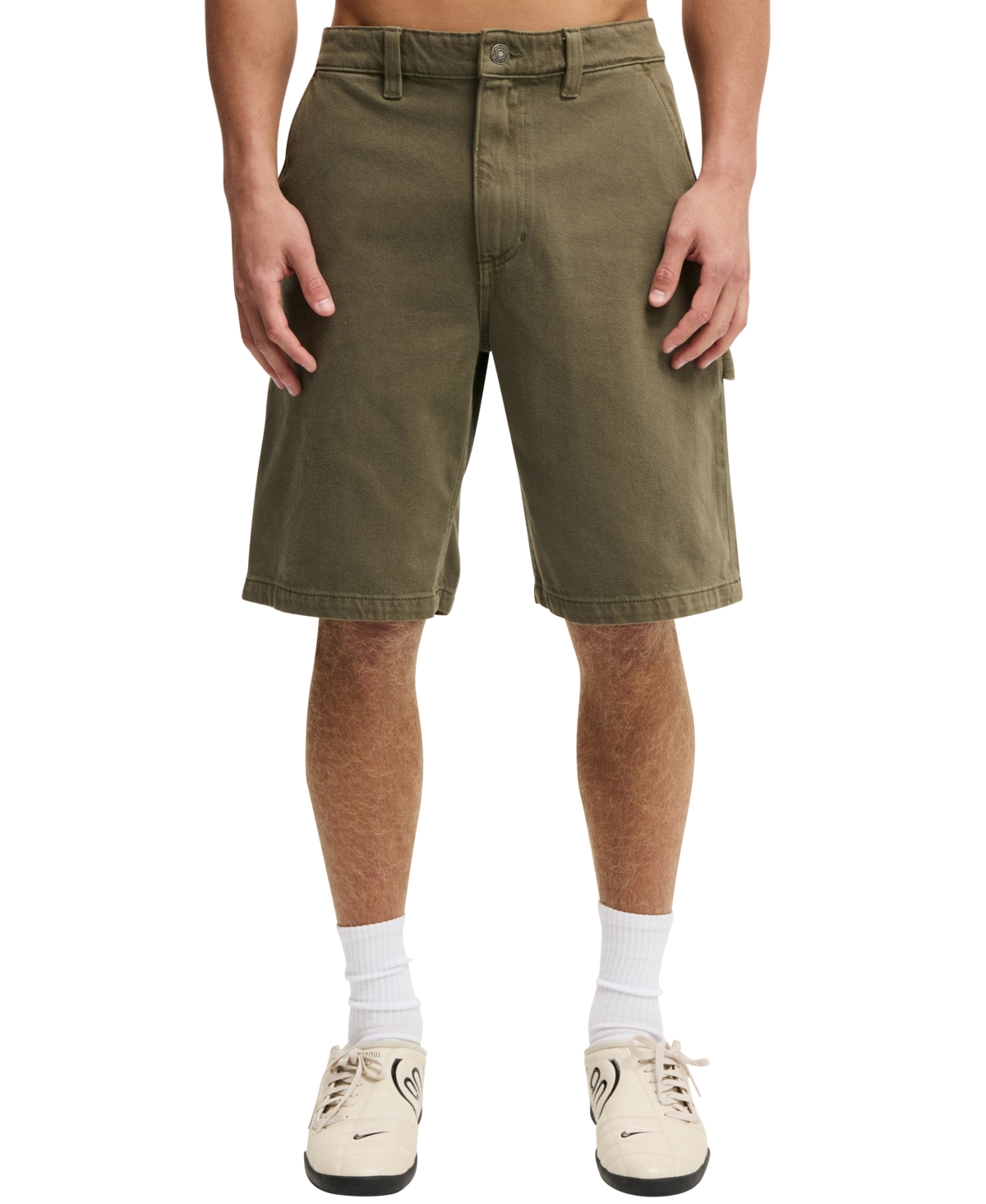 Click here for Cotton On Mens 9 Baggy Worker Shorts - Green prices