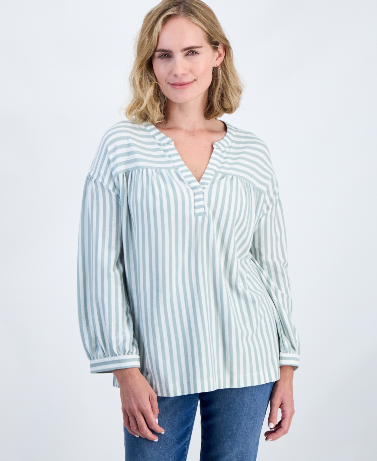 Click here for Style & Co Petite 3/4-Puff-Sleeve Knit Top  Macys... prices