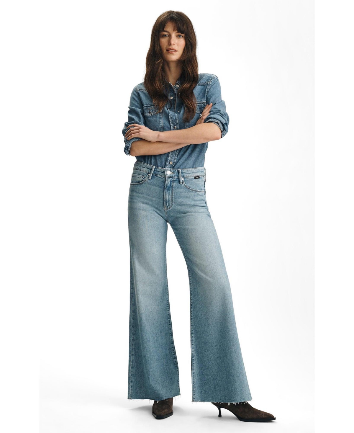 Click here for Mavi Jeans Womens Grace Mid Rise Flare In Jeans -... prices