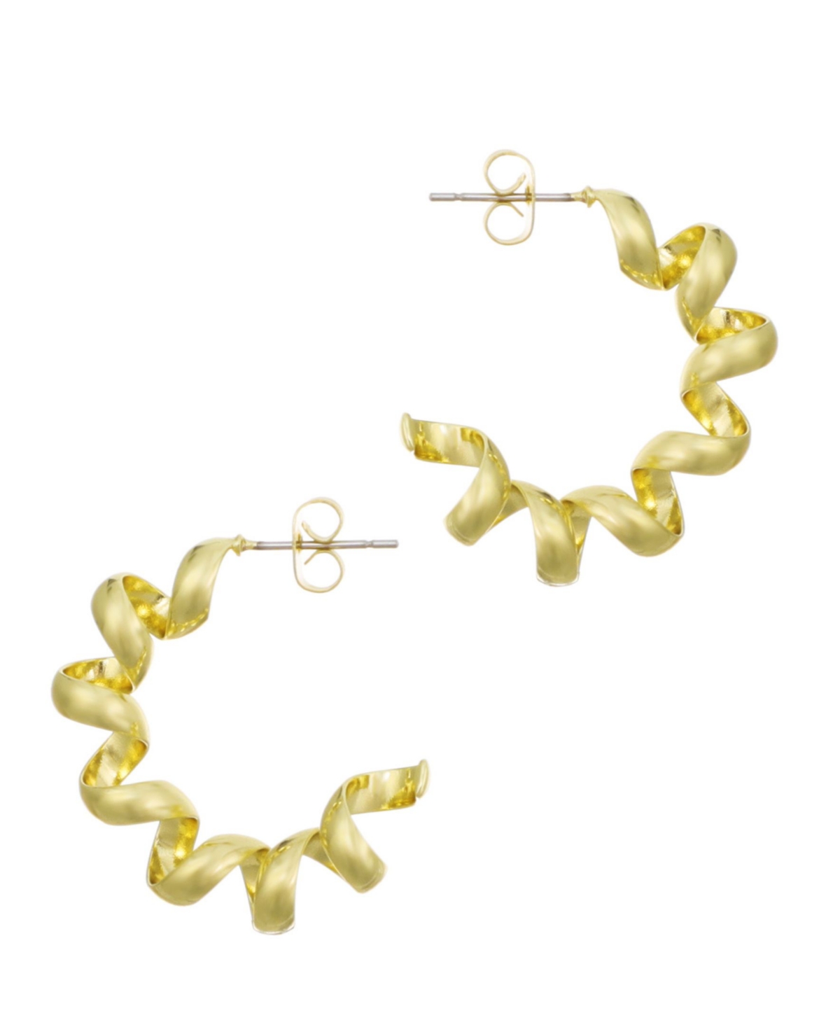 Click here for Adornia Gold Lightweight Coil Hoop Earrings - Gold prices