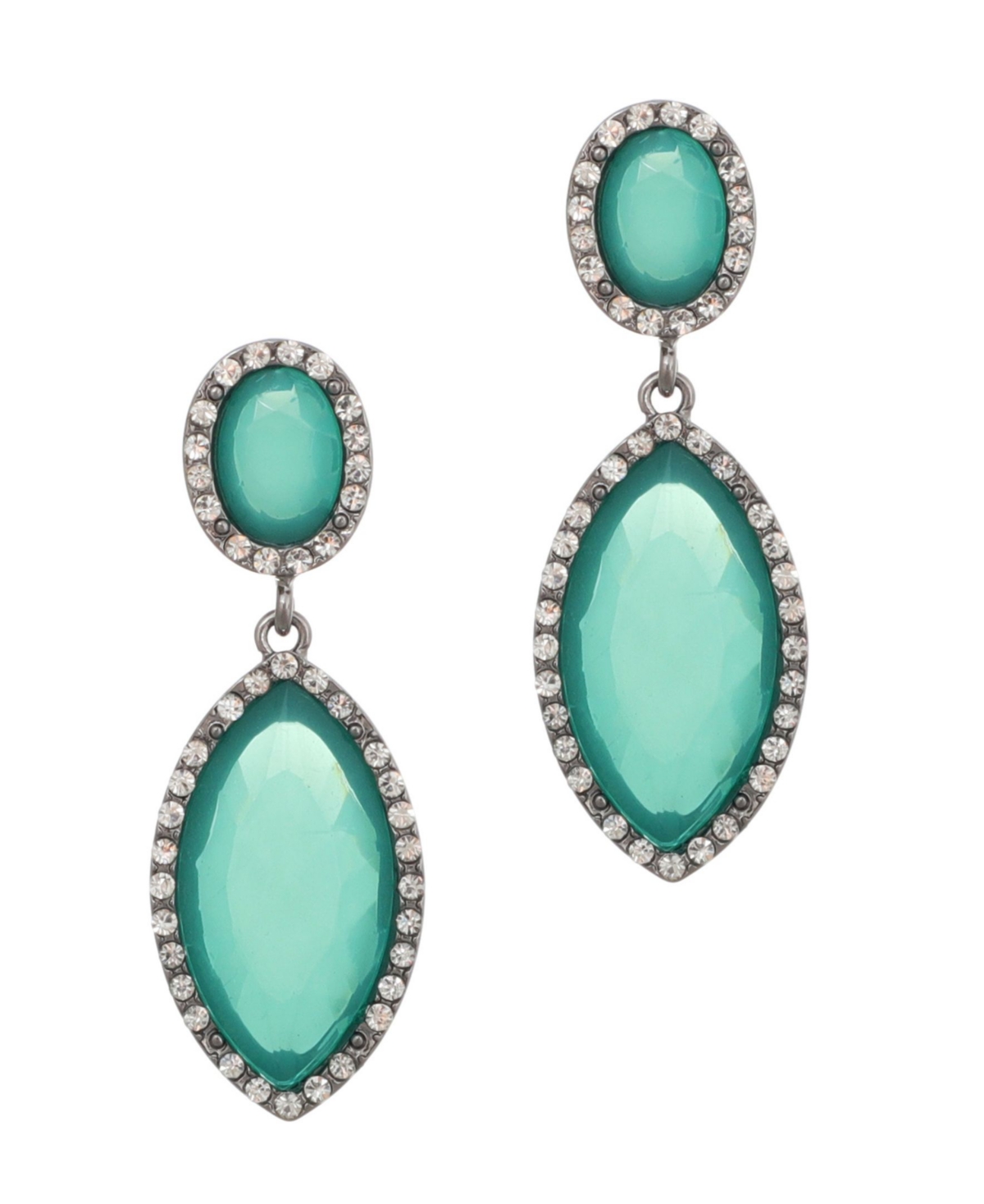 Click here for Adornia Gold Crystal Blue Statement Earrings - Ora... prices