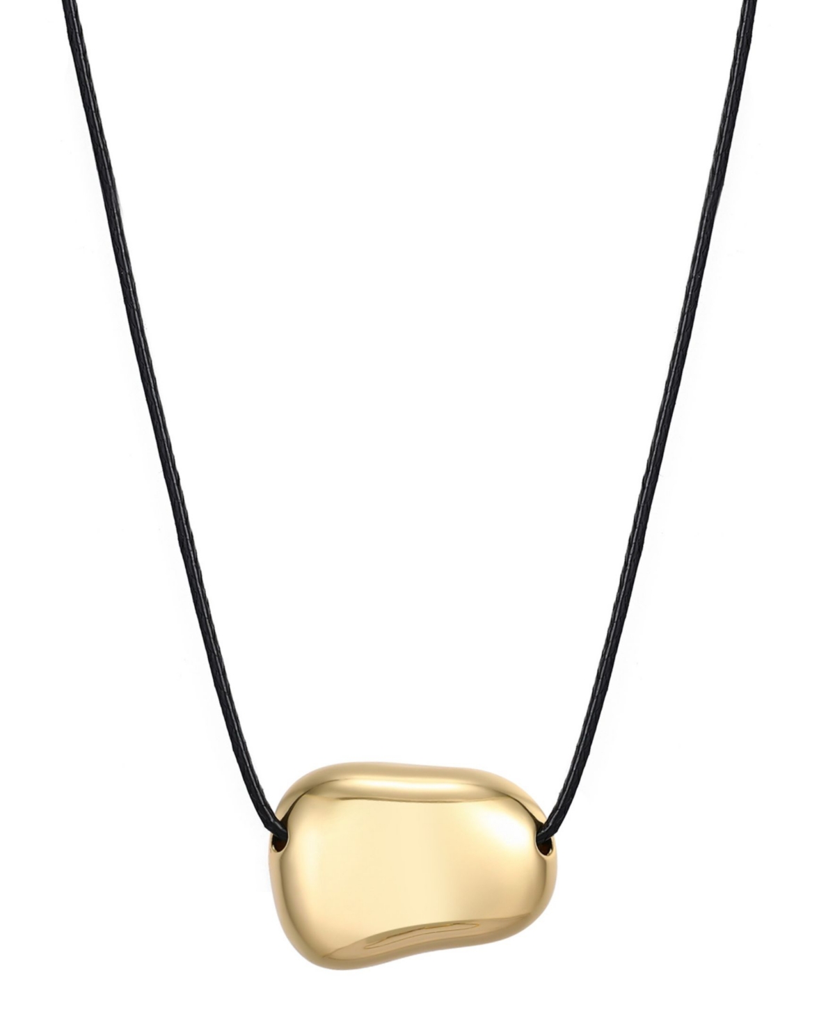 Click here for Adornia Gold Sliding Pebble on a Chord Necklace -... prices