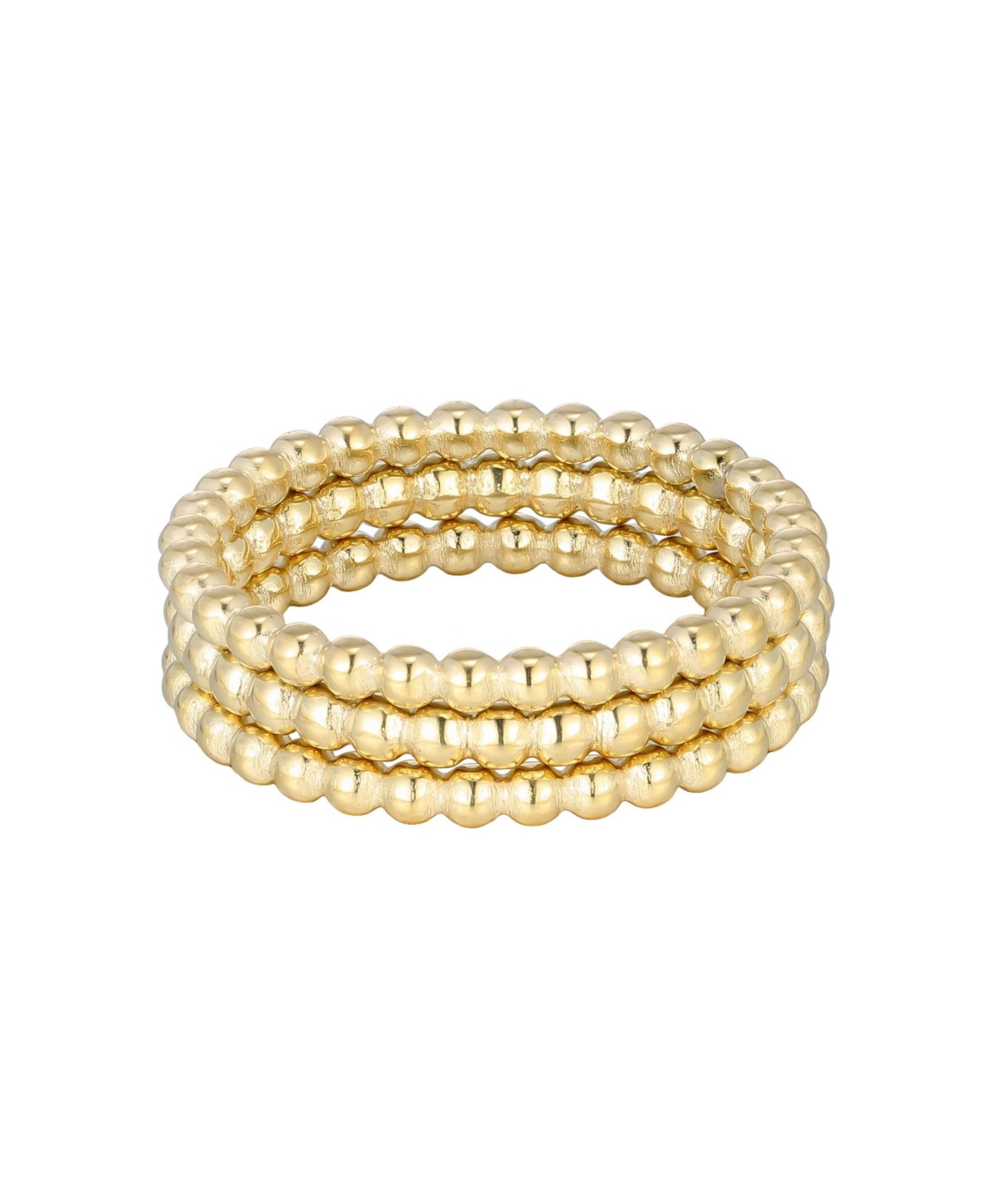 Click here for Adornia Tarnish Resistant Gold Set of Three Bead R... prices