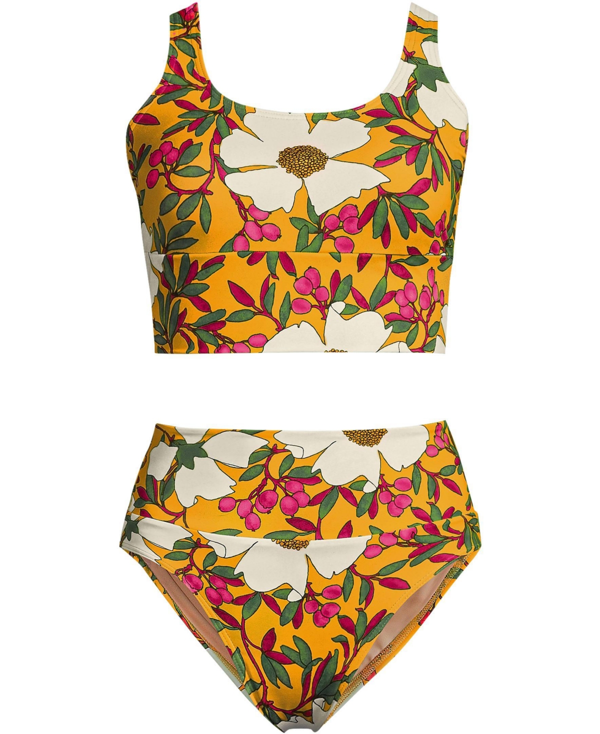 Click here for Lands End Womens Tugless Midkini Top and High Wais... prices