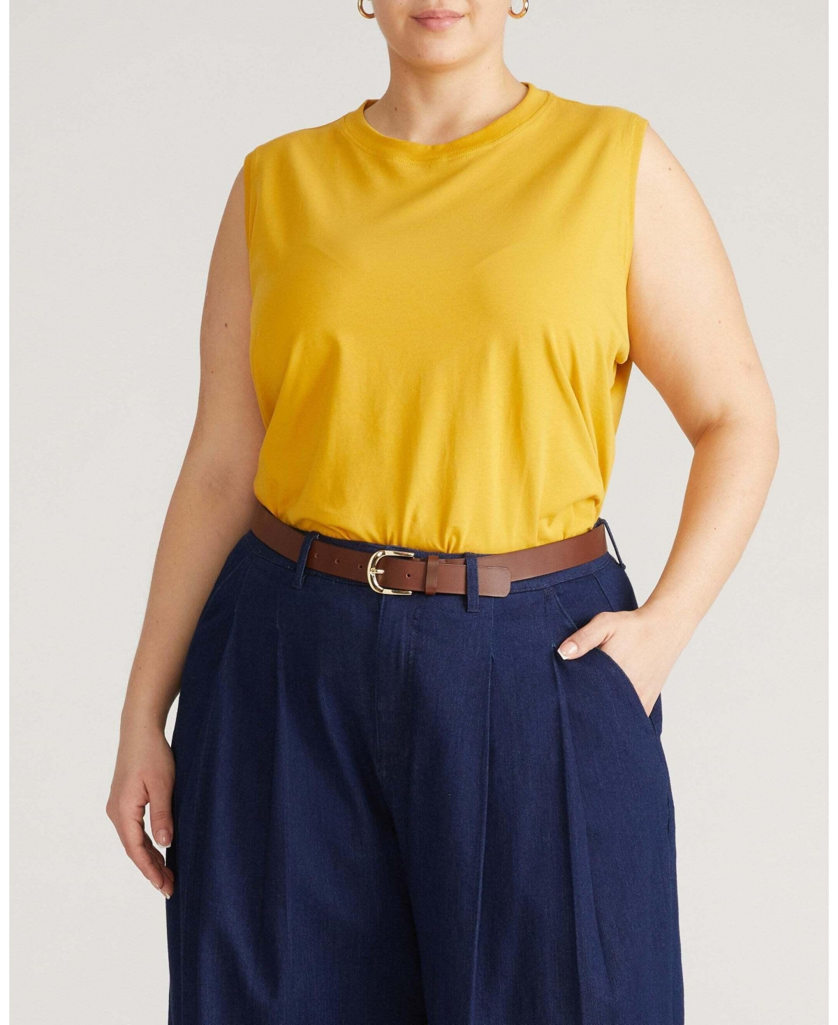 Click here for Universal Standard Plus Size Patti Muscle Tank - G... prices