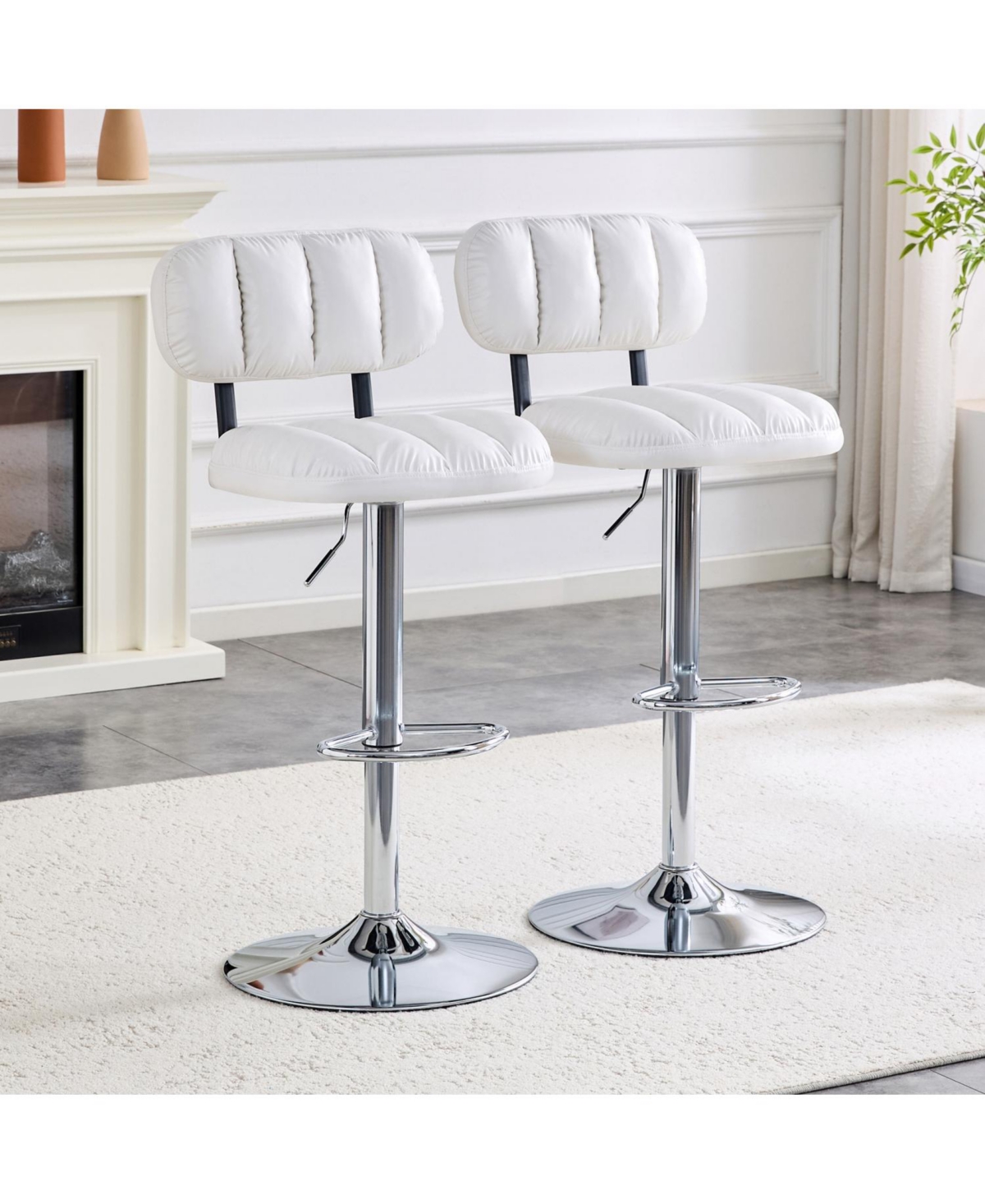 Click here for Rainsken Swivel Bar Stools Set of 2  Pu Leather Up... prices