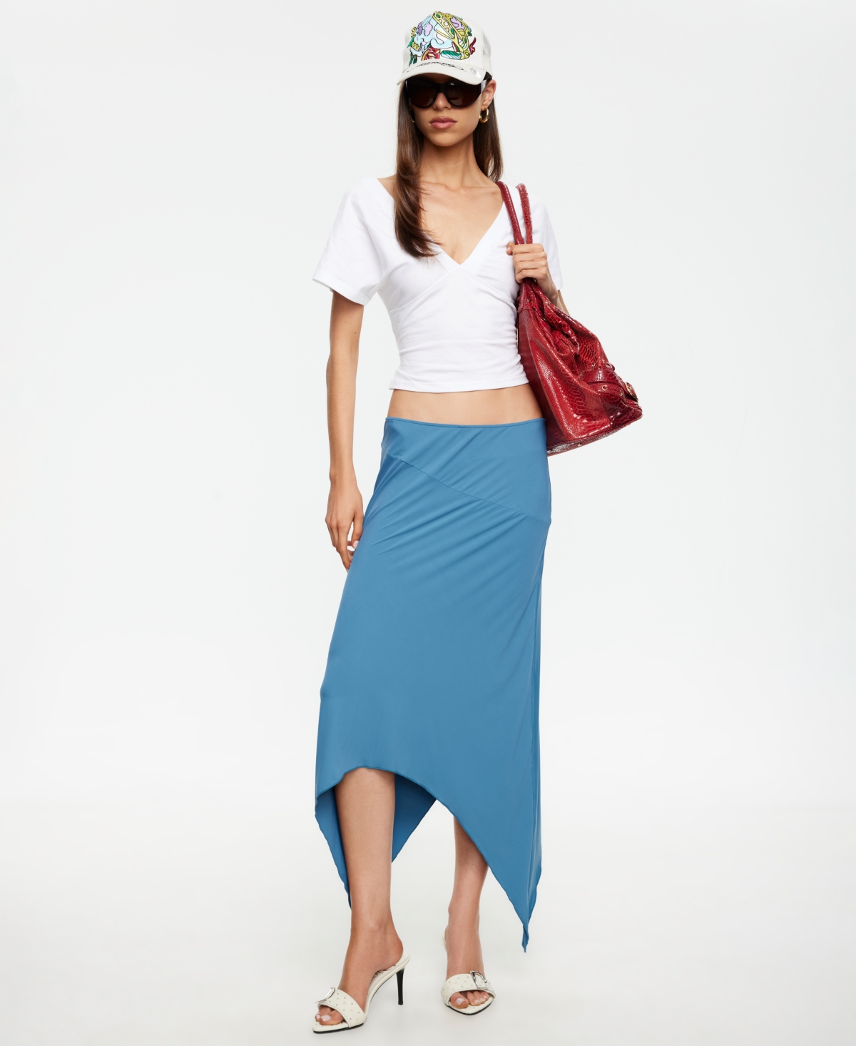 Click here for Lioness Womens Trophy Pull-On Midi Skirt - Cerulea... prices