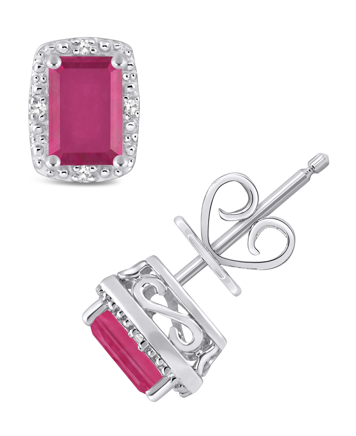 Click here for Ruby (1-1/3 ct. t.w.) and Diamond Accent Stud Earr... prices