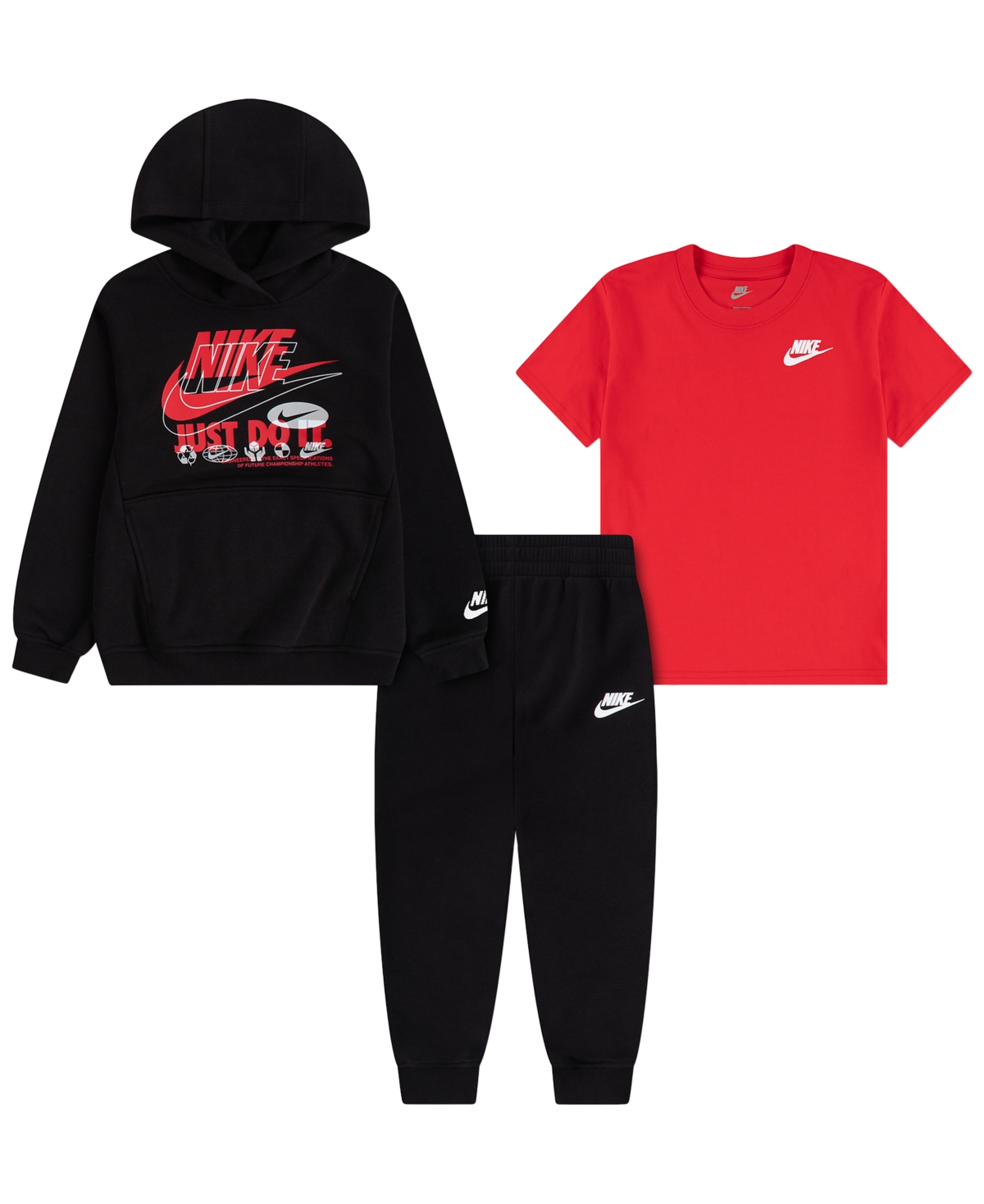 Click here for Nike Boys 4-7 Sport T-Shirt  Hoodie and Joggers  3... prices