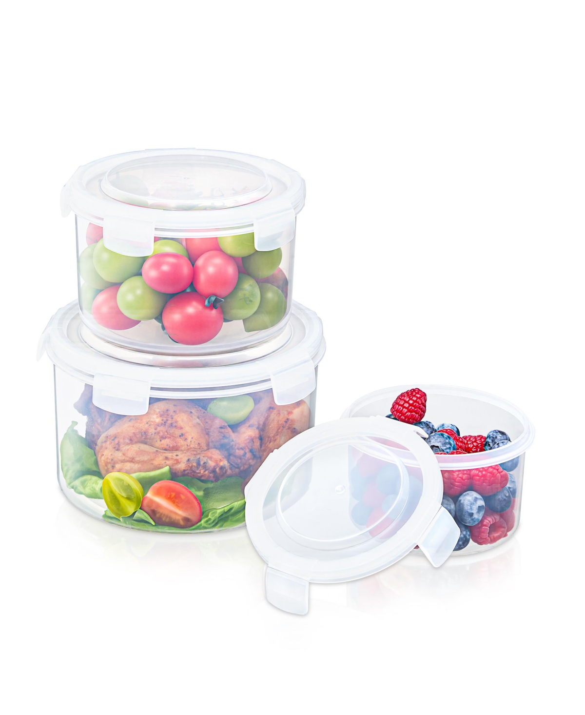 Click here for Sorbus 3 Pack Clear Stackable Food Storage Bowls w... prices