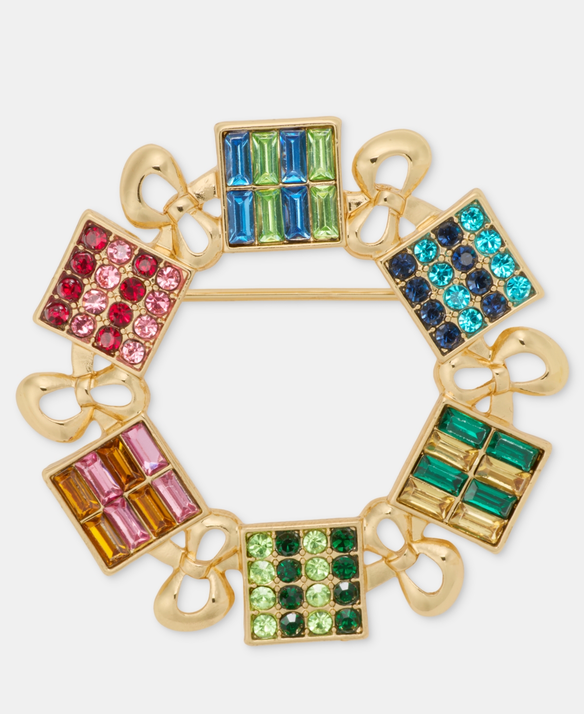 Click here for Holiday Lane Present Wreath Pin  Macys Exclusive -... prices
