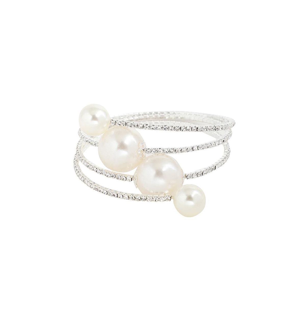 Click here for Sohi Gold Plated Pearl Bracelet - White prices