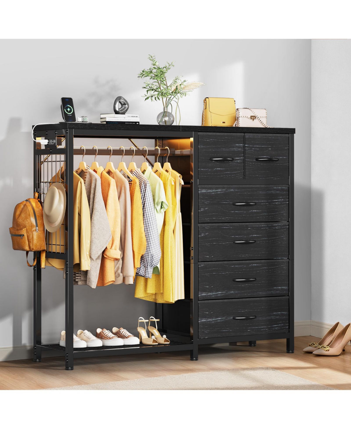 Click here for homfan Heavy Duty 4-Drawer Fabric Dresser with Han... prices