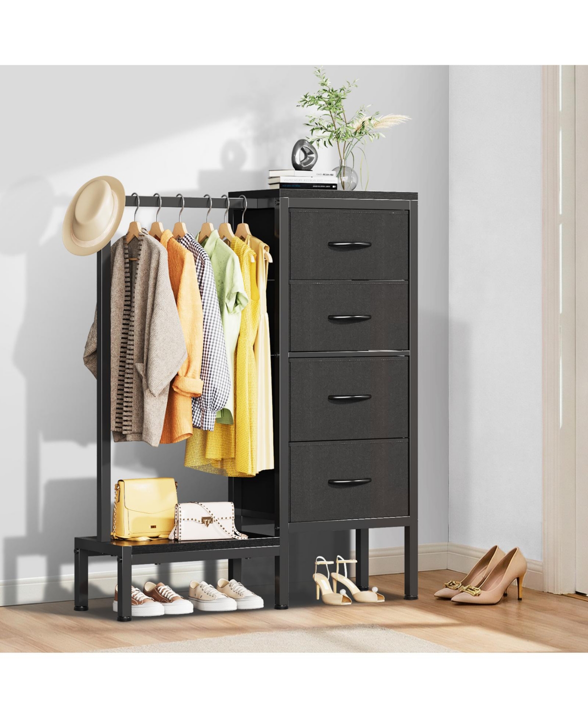 Click here for homfan Heavy Duty 4-Drawer Fabric Dresser with Han... prices