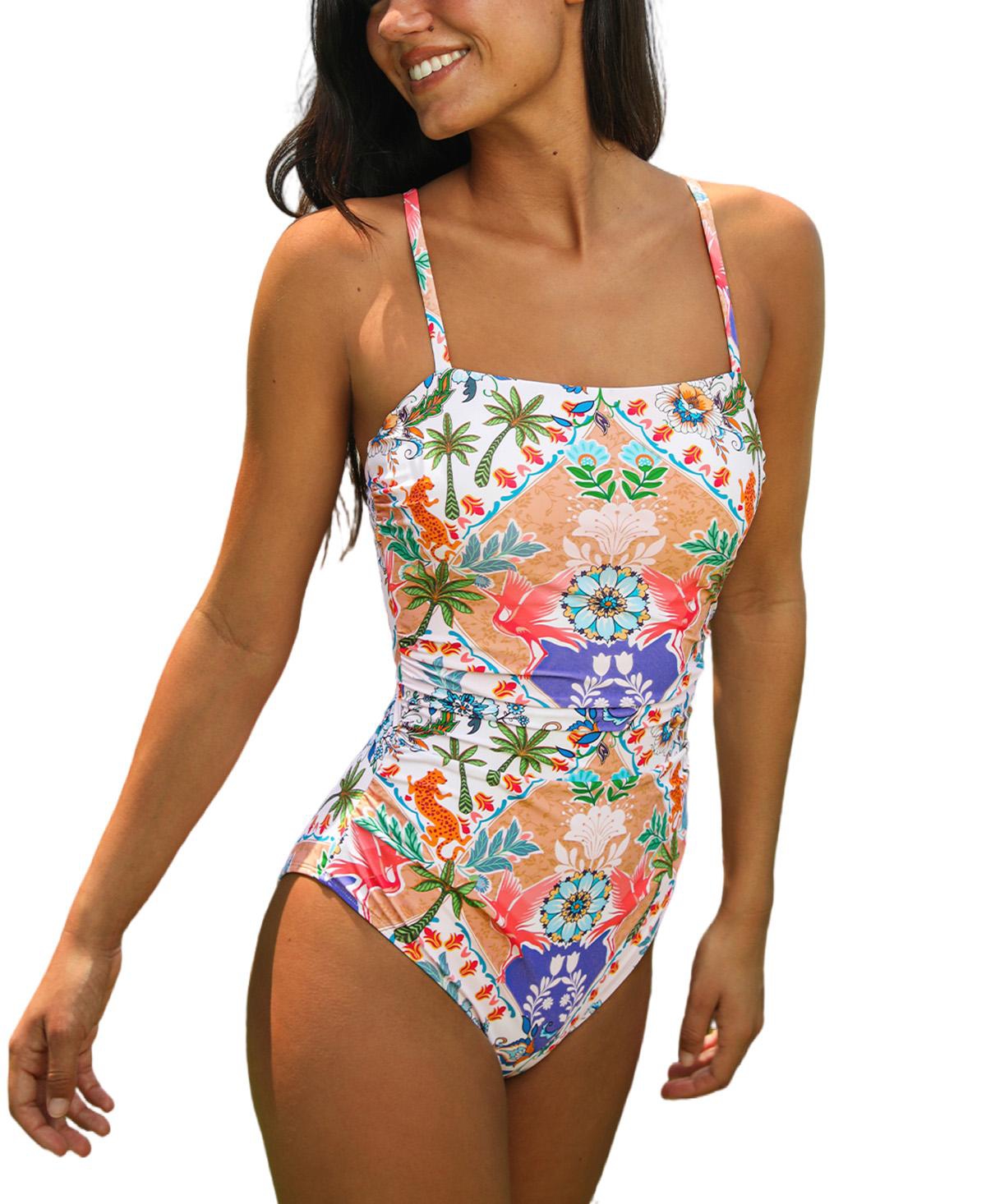 Click here for Cupshe Womens Square Neck Ruched Pull-On Adjustabl... prices