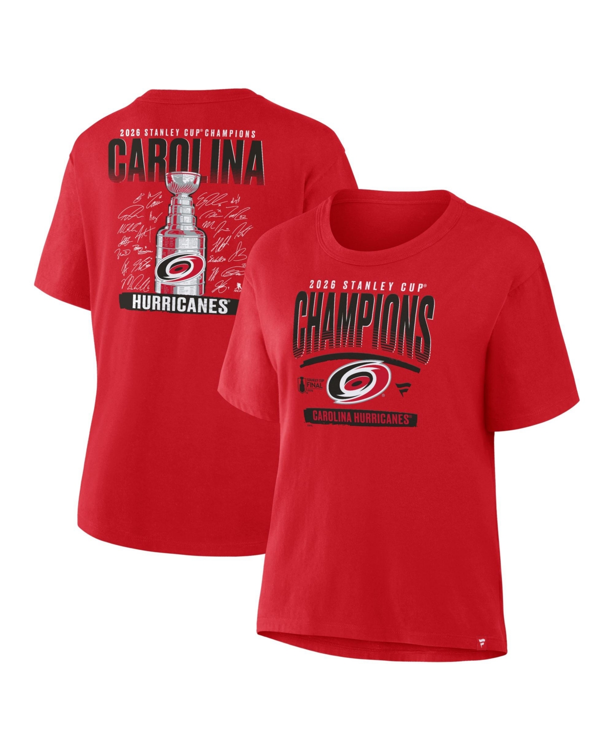 Click here for Fanatics Womens Red Carolina Hurricanes 2026 Nhl S... prices