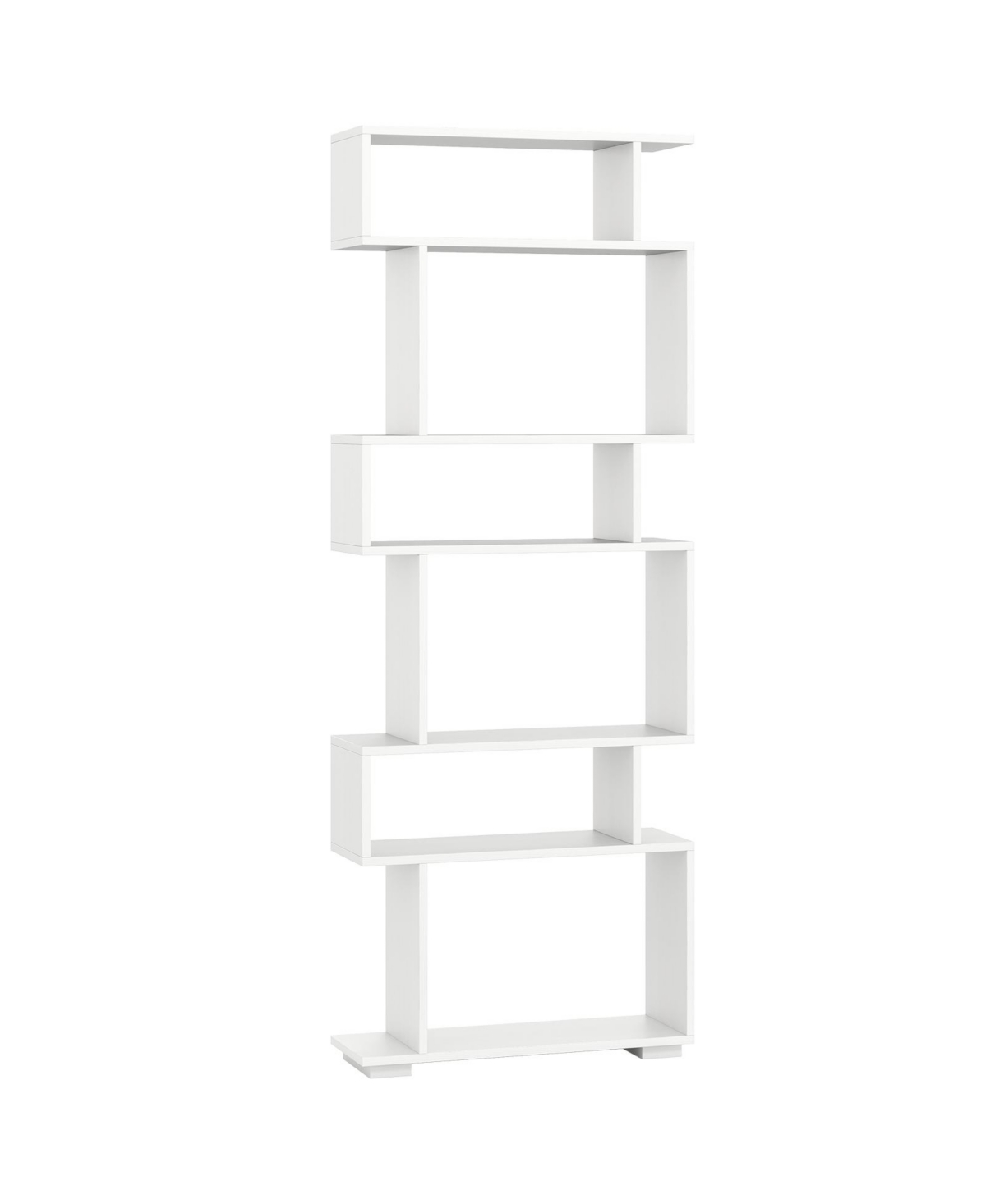 Click here for Slickblue 6-Tier Geometric Bookshelf with 2 Anti-T... prices