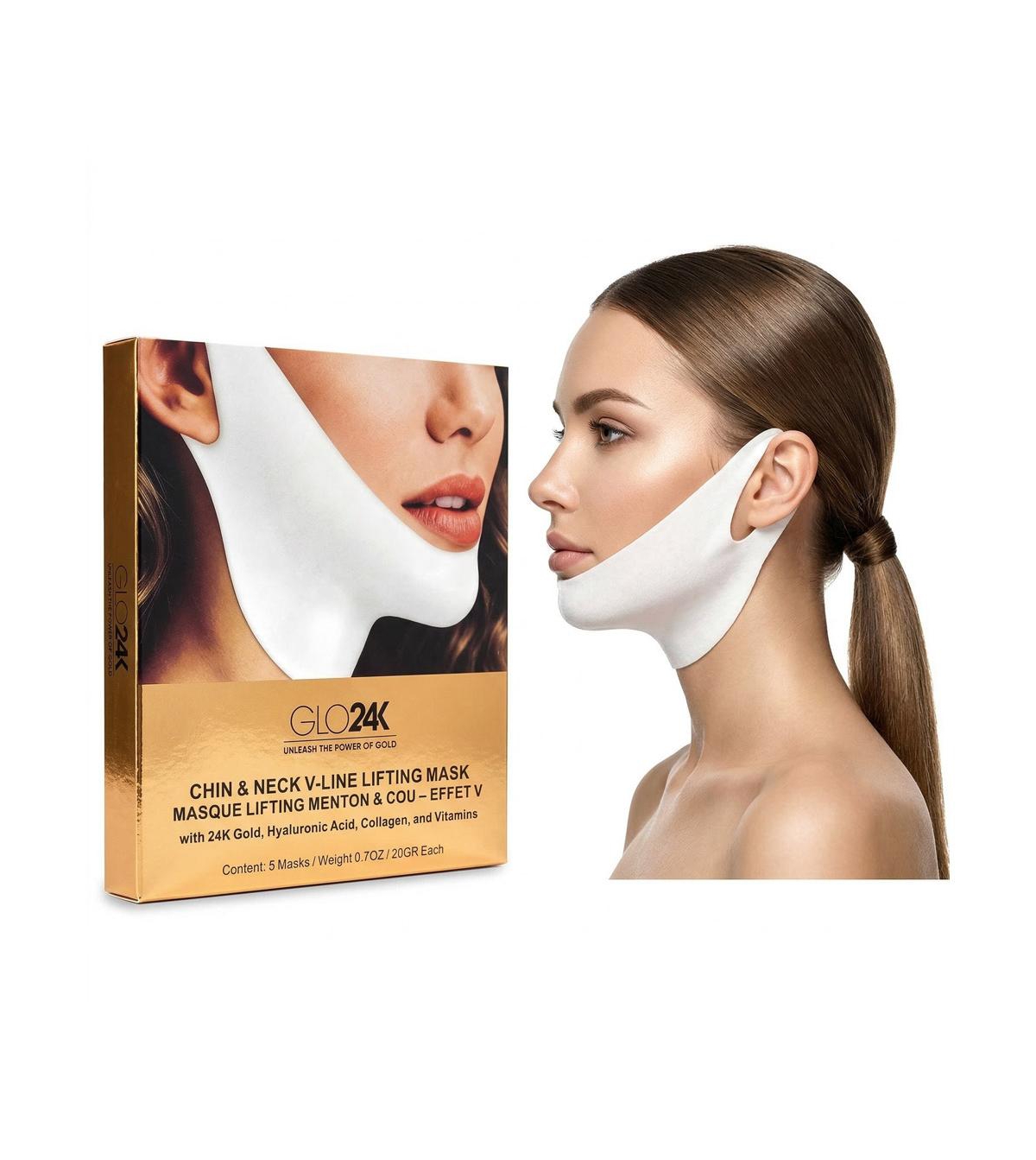Click here for GLO24K Chin and Neck V-line Lifting Mask Pack of 5... prices