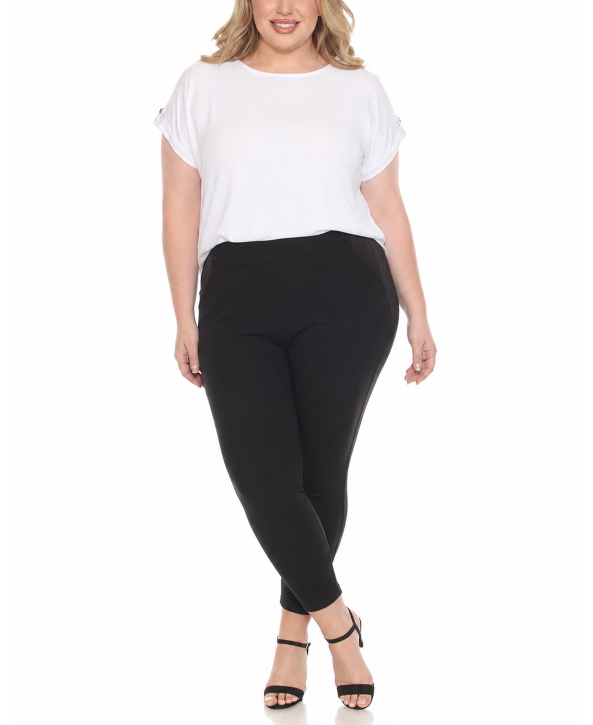 Click here for White Mark Plus Size Dolman Top and Scuba Pants Se... prices