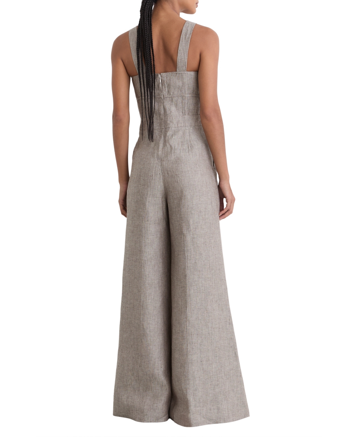 Click here for Reiss Womens Flora Structured Linen Jumpsuit - Neu... prices