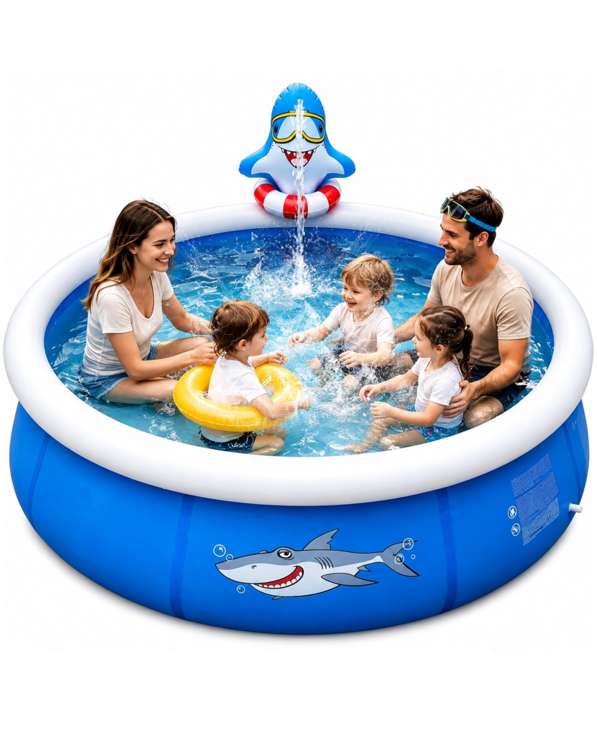 Click here for Aofar 8FT Inflatable Shark Sprinkler Pool Kids Adu... prices