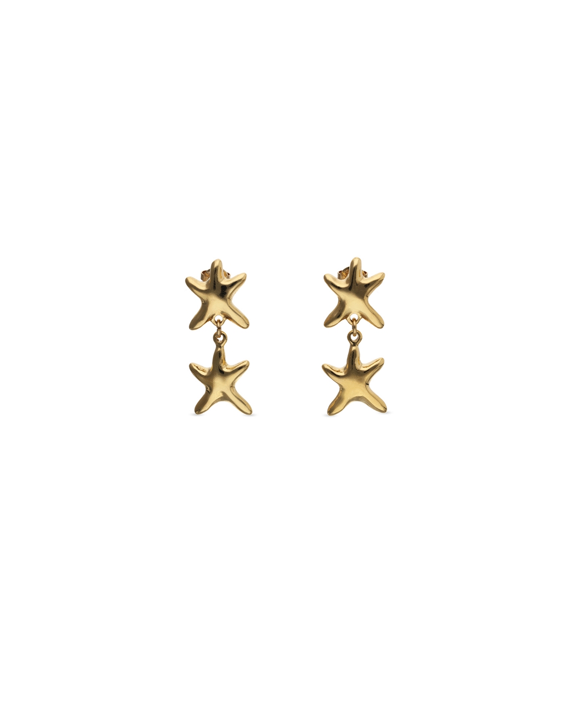 Click here for UNOde50 Gold-tone with Double Star Earrings prices