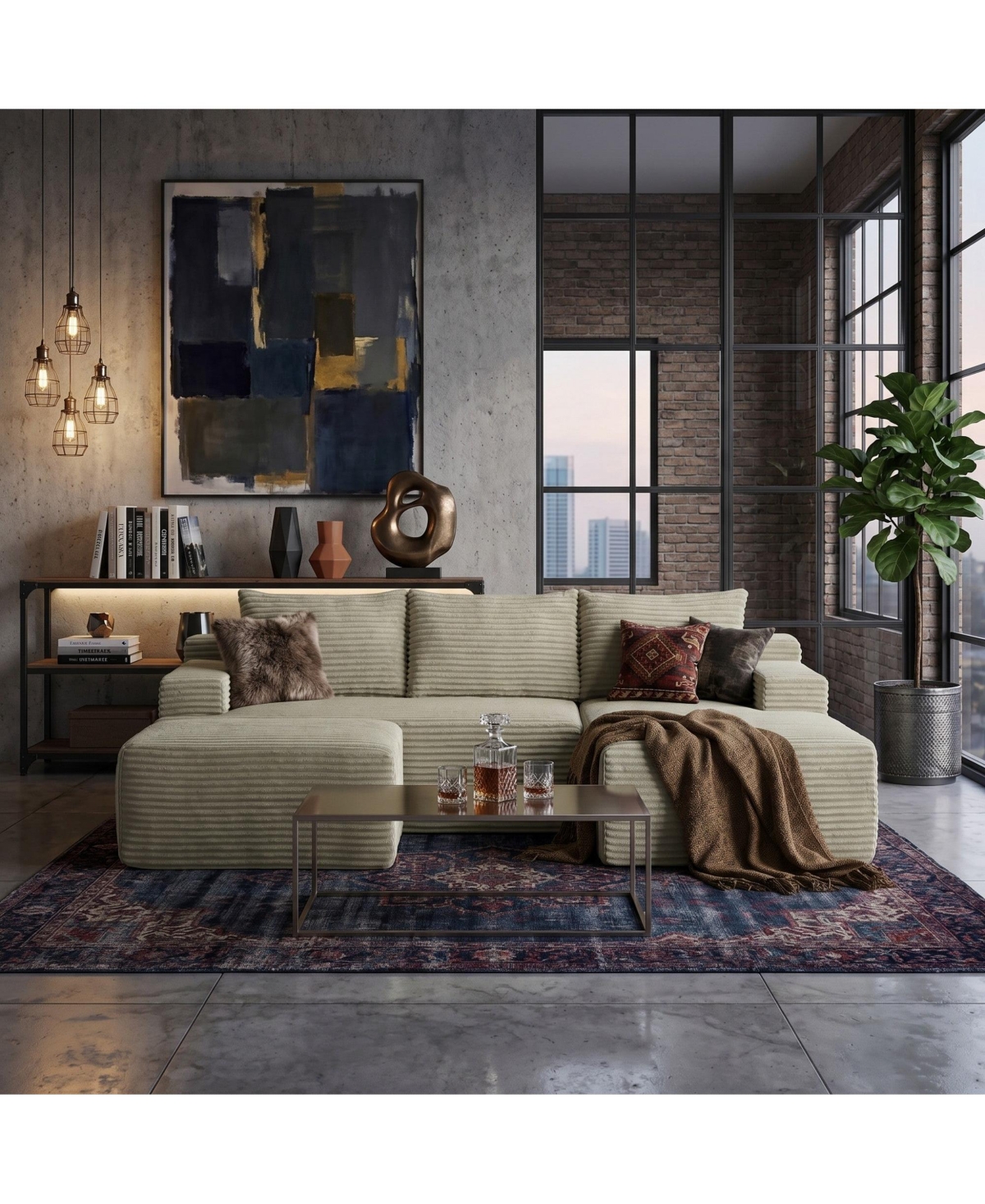 Click here for Sailvan Sectional Sofa with Deep Seat  U-Shaped Cl... prices