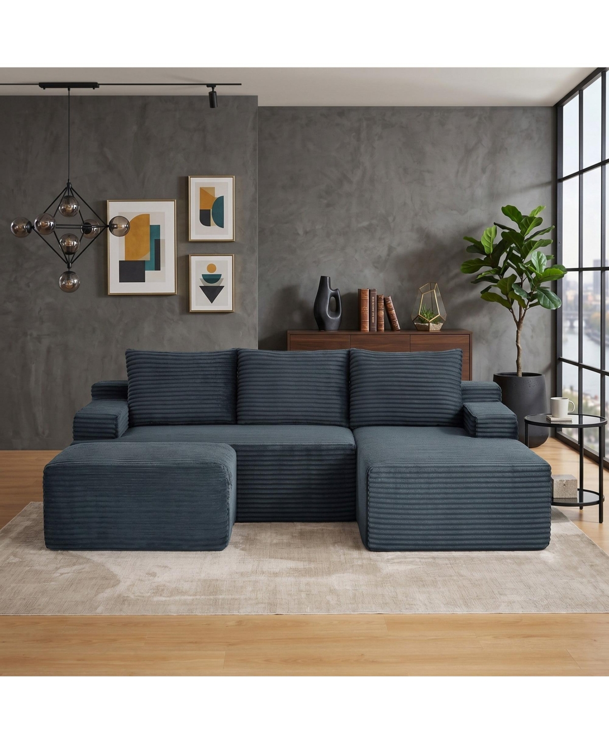 Click here for Sailvan Sectional Sofa with Deep Seat  U-Shaped Cl... prices