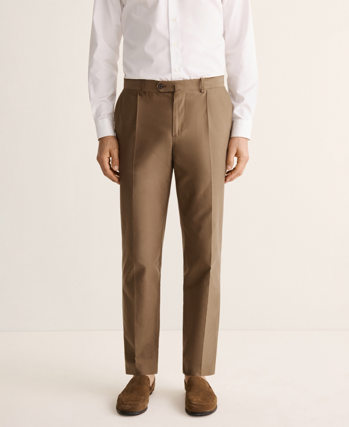 Click here for Mango Mens Slim-Fit Lyocell and Cotton Suit Pants... prices
