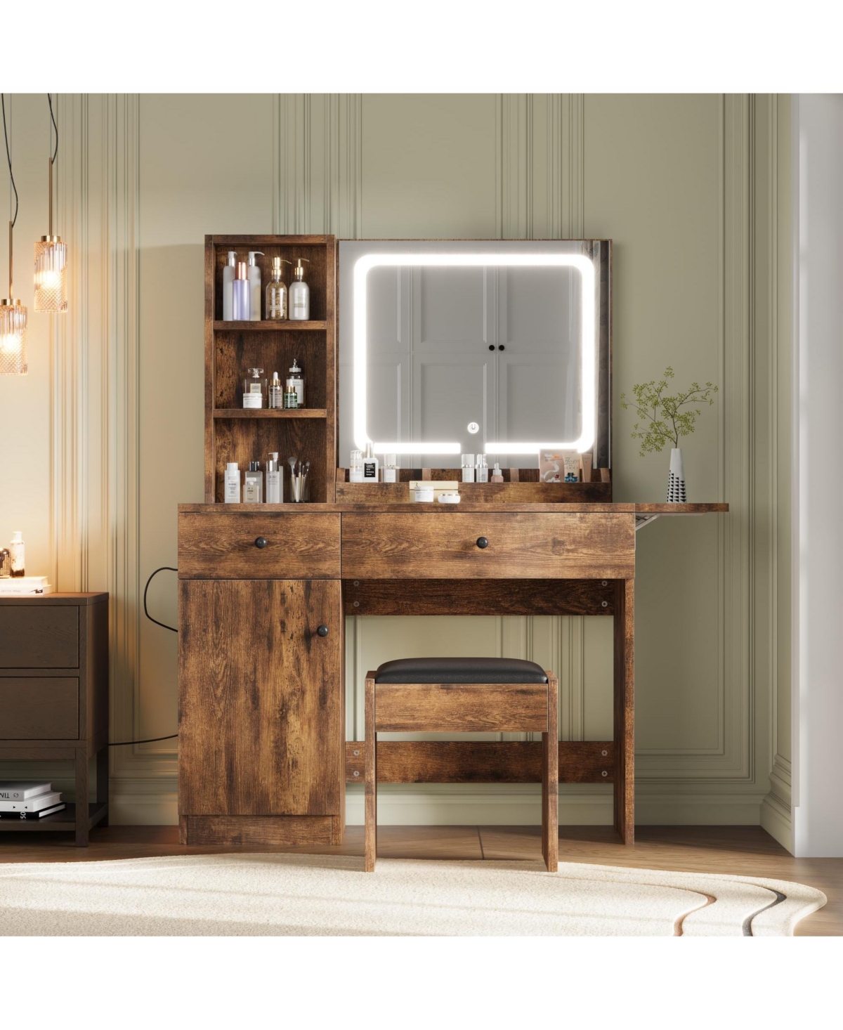 Click here for homfan Vanity Desk with Mirror and Lights  Makeup... prices