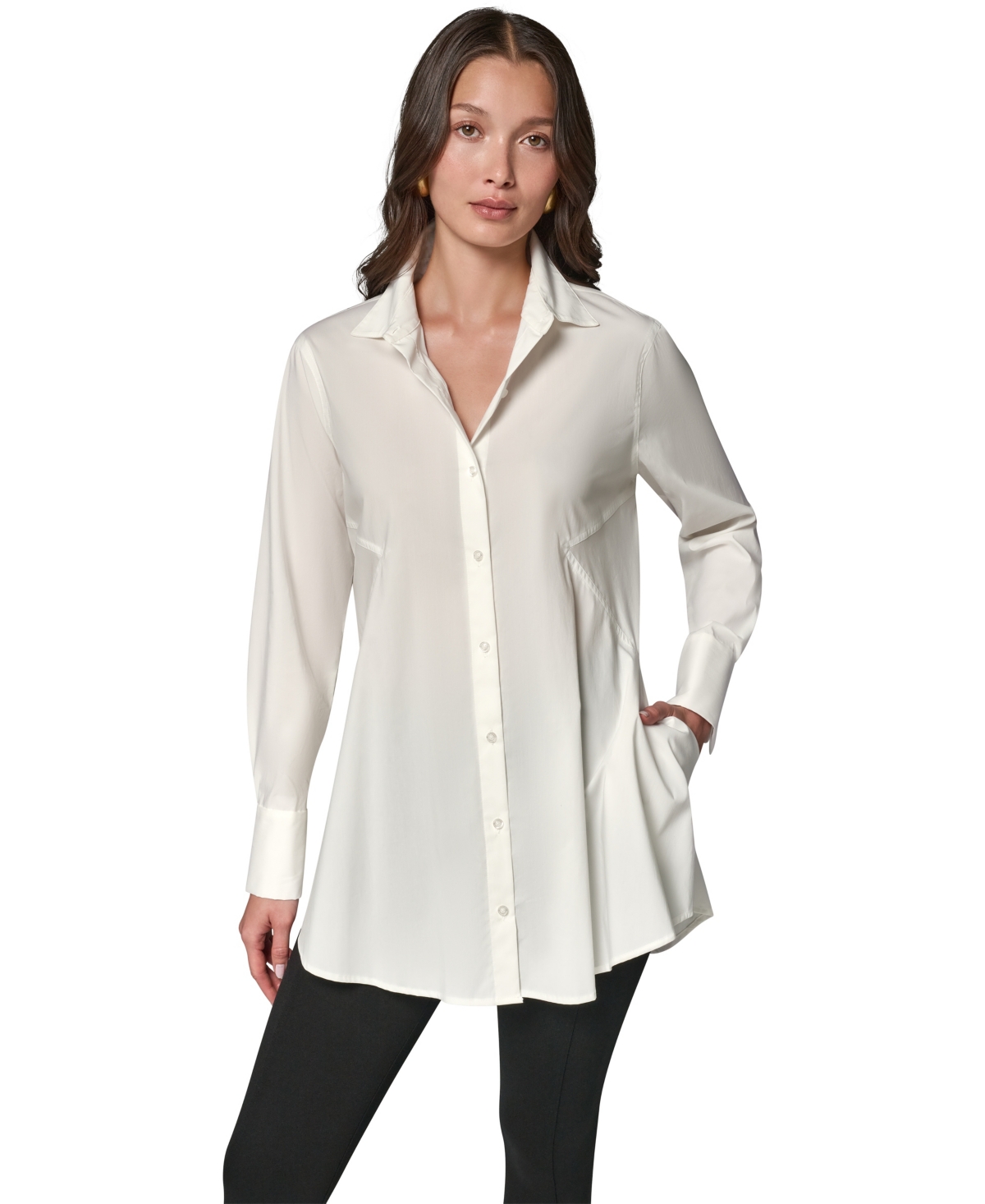 Click here for Donna Karan New York Womens A-Line Button Down Pop... prices
