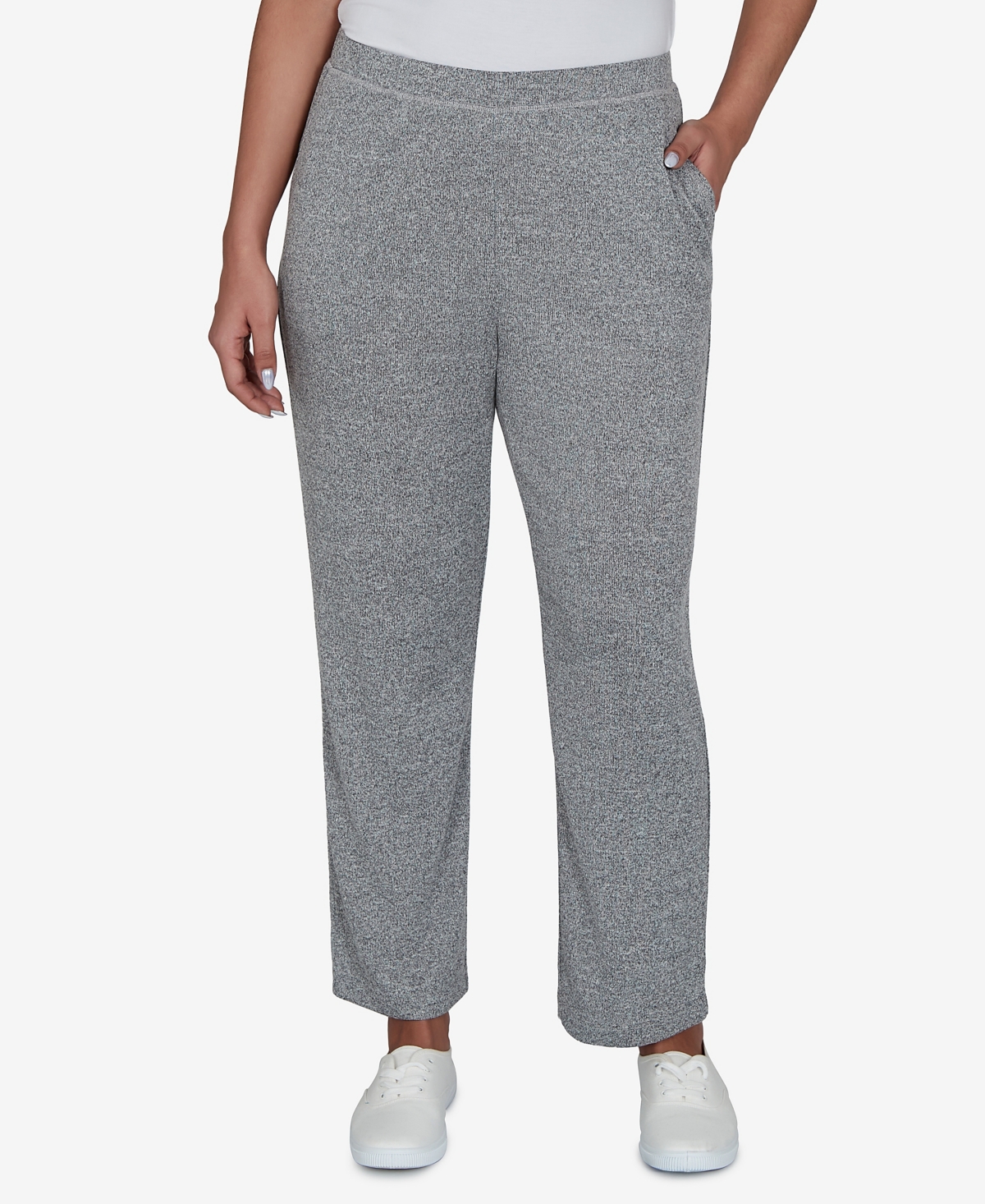Click here for Alfred Dunner Womens Brushed Heather Pull-On Pants... prices