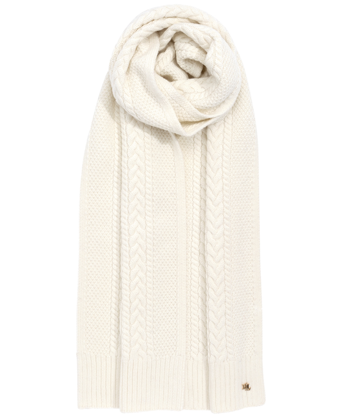 Click here for Lauren Ralph Lauren Stirrup Cable Merino Scarf - C... prices