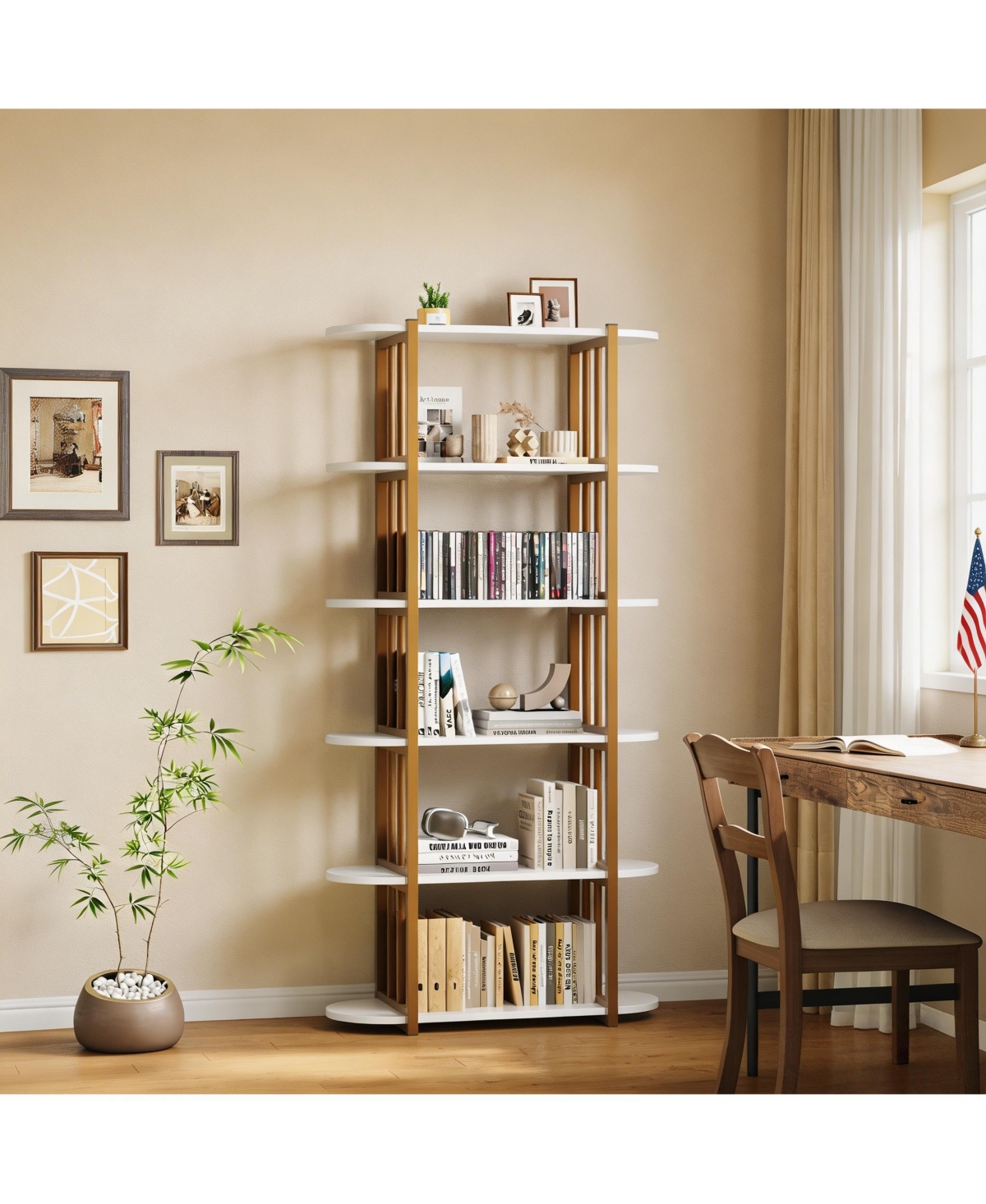 Click here for homfan 6-Tier Industrial Tall Bookshelf  Waterproo... prices