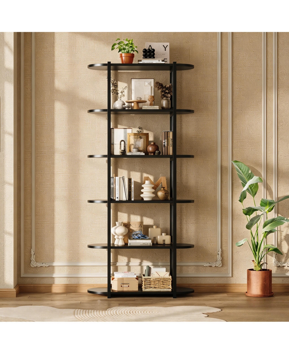 Click here for homfan 6-Tier Industrial Tall Bookshelf  Waterproo... prices