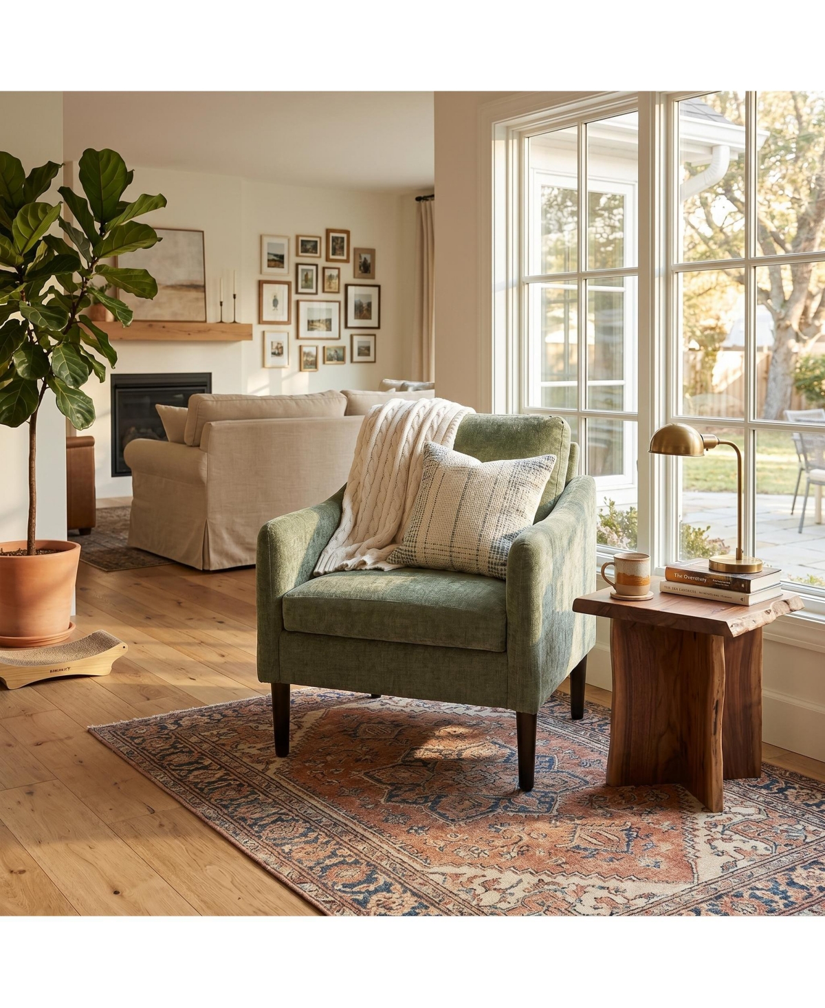 Click here for homfan Mid-Century Modern Side Chair  Chenille Cur... prices