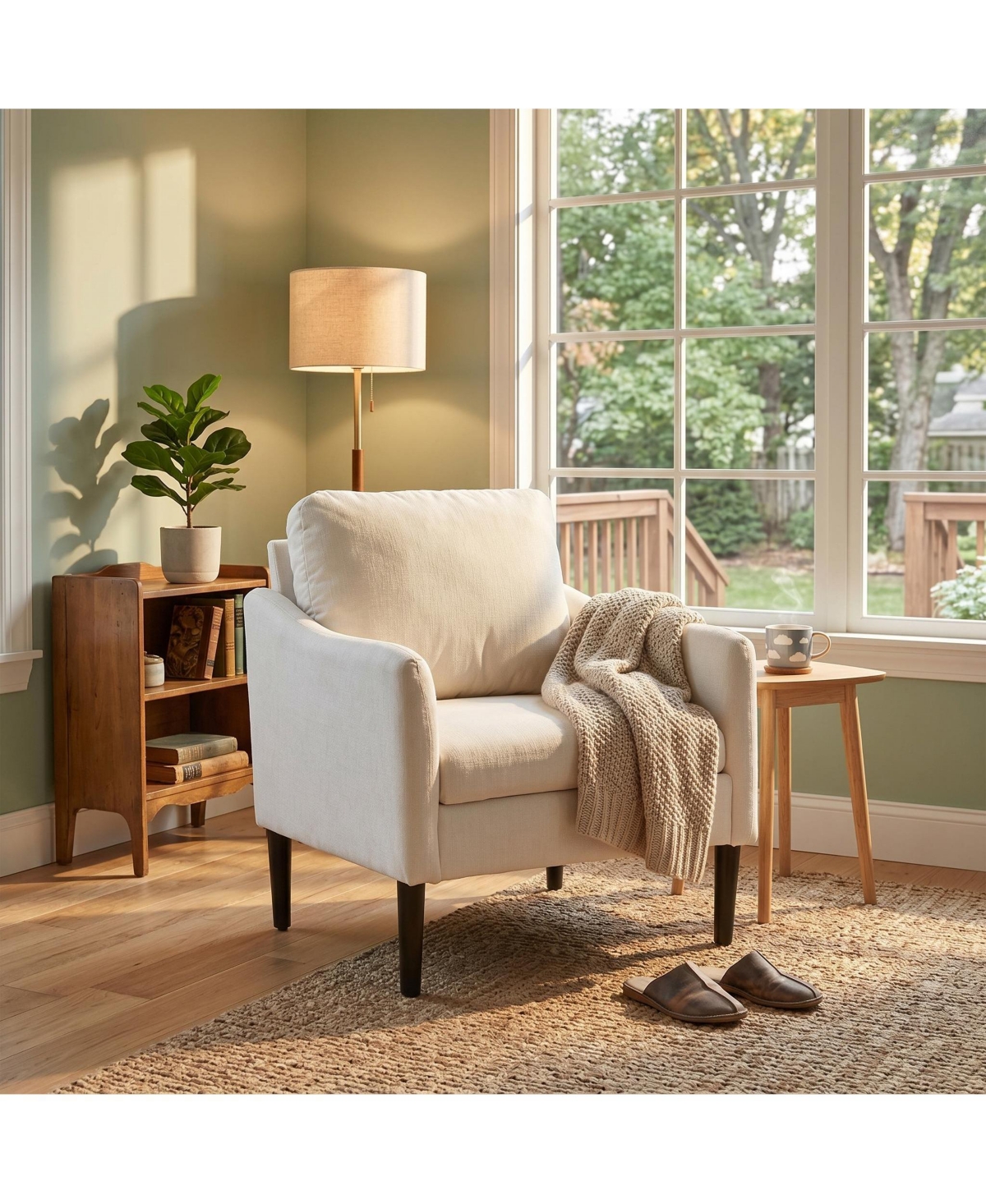 Click here for homfan Mid-Century Modern Side Chair  Chenille Cur... prices