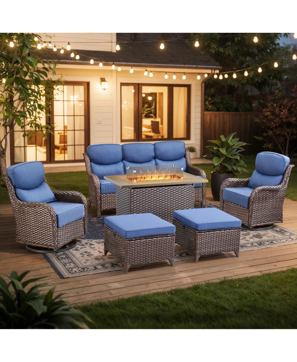 Click here for Pocassy Outdoor Patio Furniture Set 6Piece Wicker... prices
