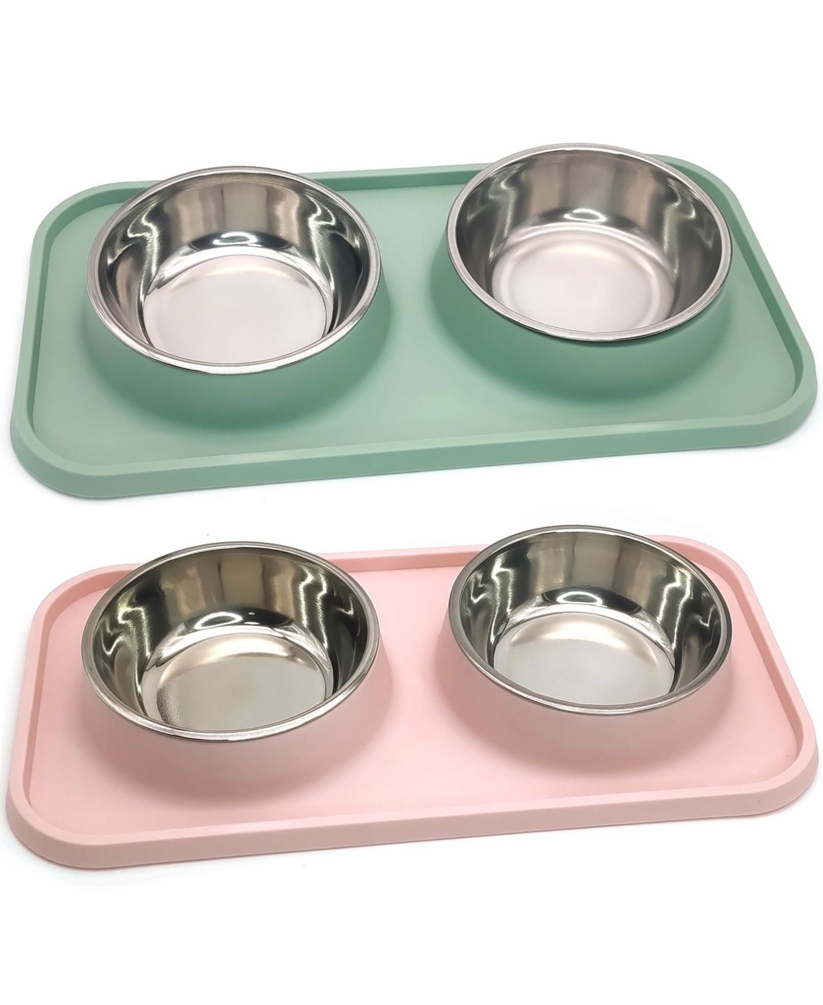Click here for Aronkl Stainless Steel Pet Feeder Set Non-Slip Spi... prices