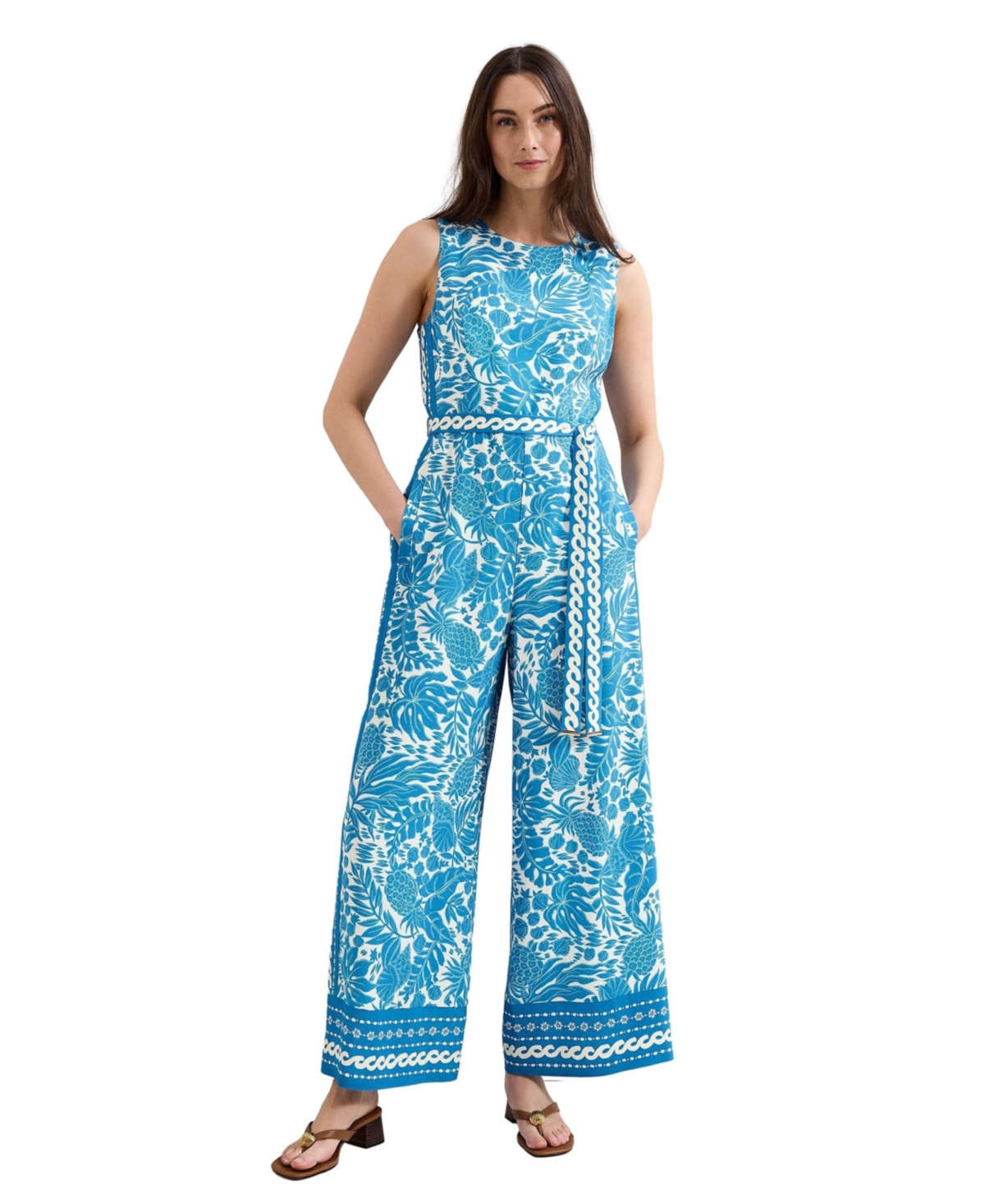 Click here for Phase Eight Womens Cyra Prnted Jumpsuit - Blue prices